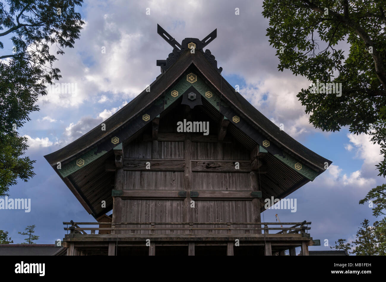 A building at Izumo Grand Shrine (Izumo-taisha) in Izumo City, Shimane ...