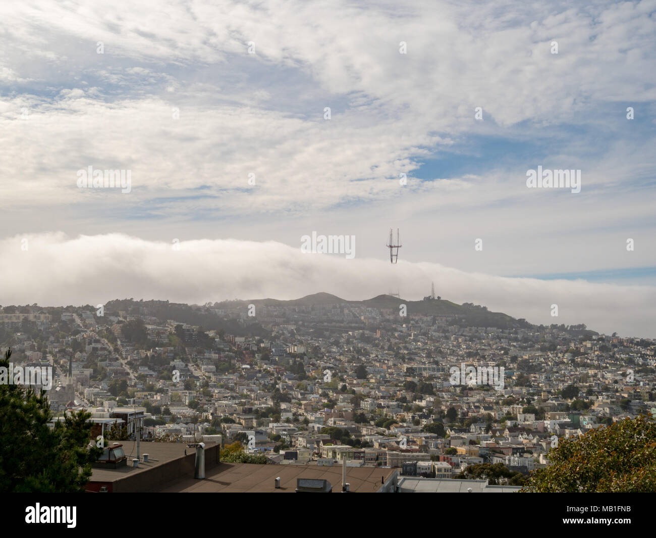 Sutro tower fog san francisco hi-res stock photography and images - Alamy