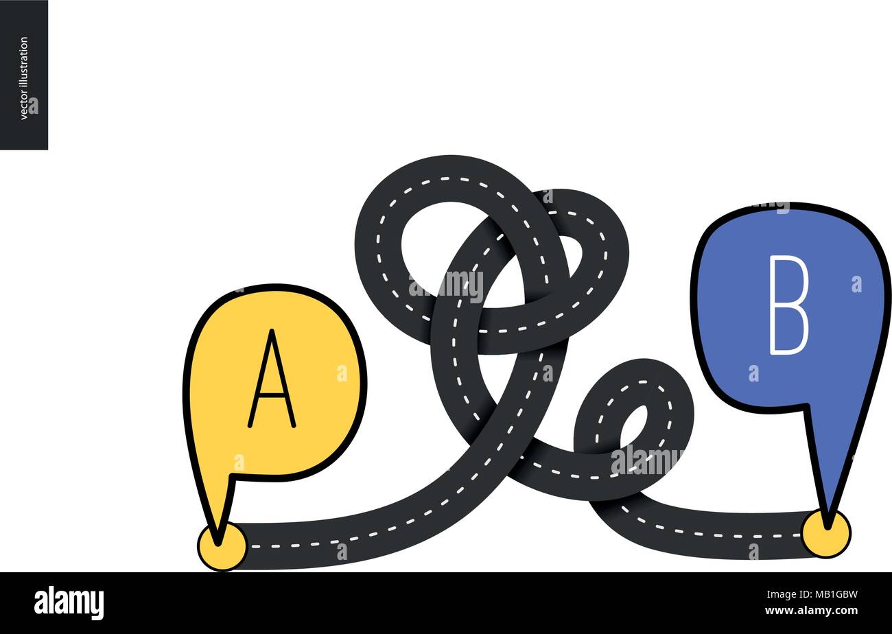 Connecting two points hi-res stock photography and images - Alamy