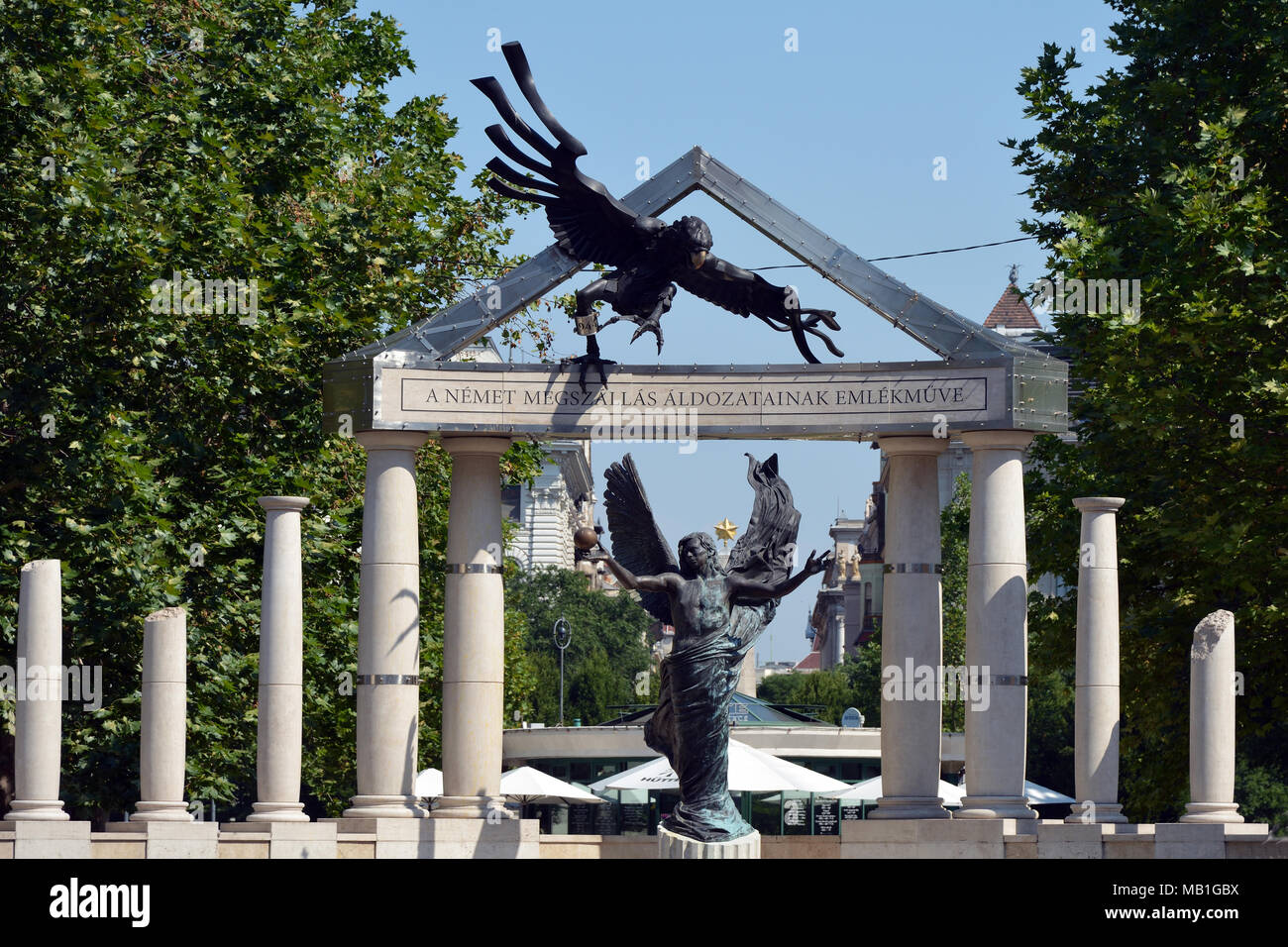 Memorial to the victims of the German occupation of Hungary in 1944 on ...