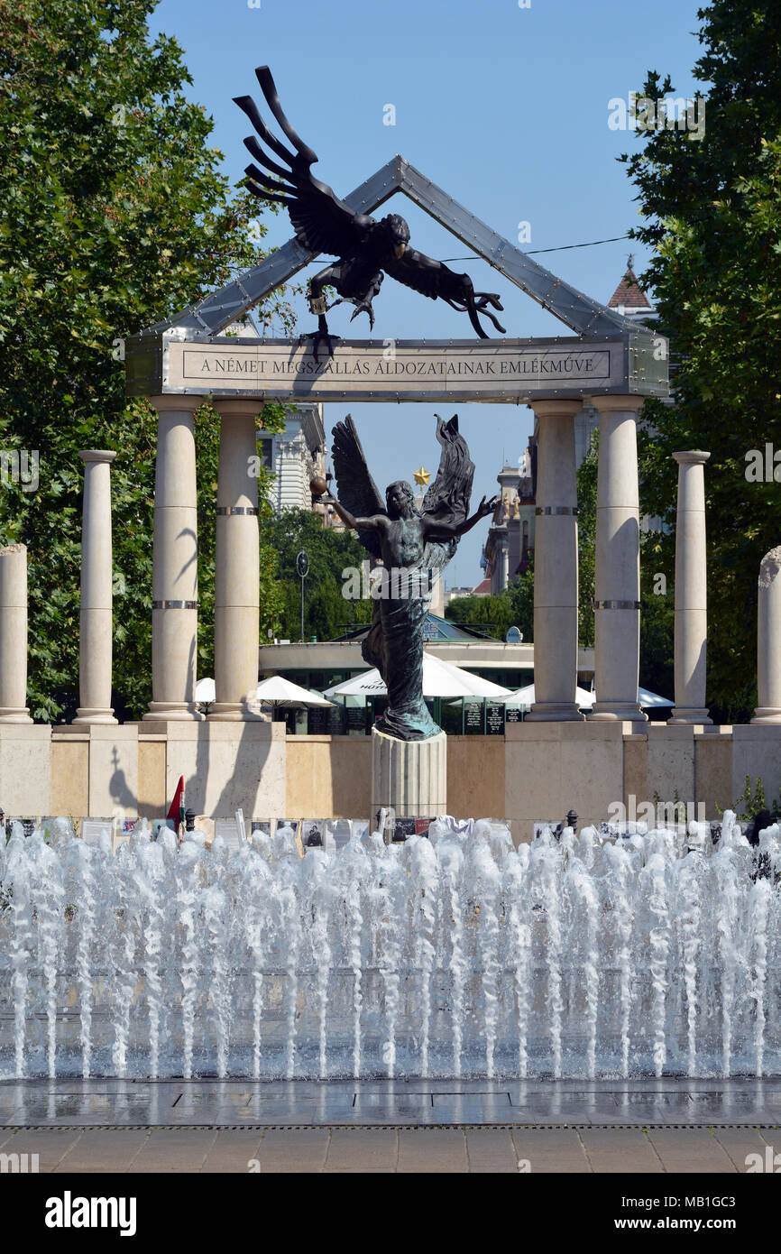 Memorial to the victims of the German occupation of Hungary in 1944 on ...