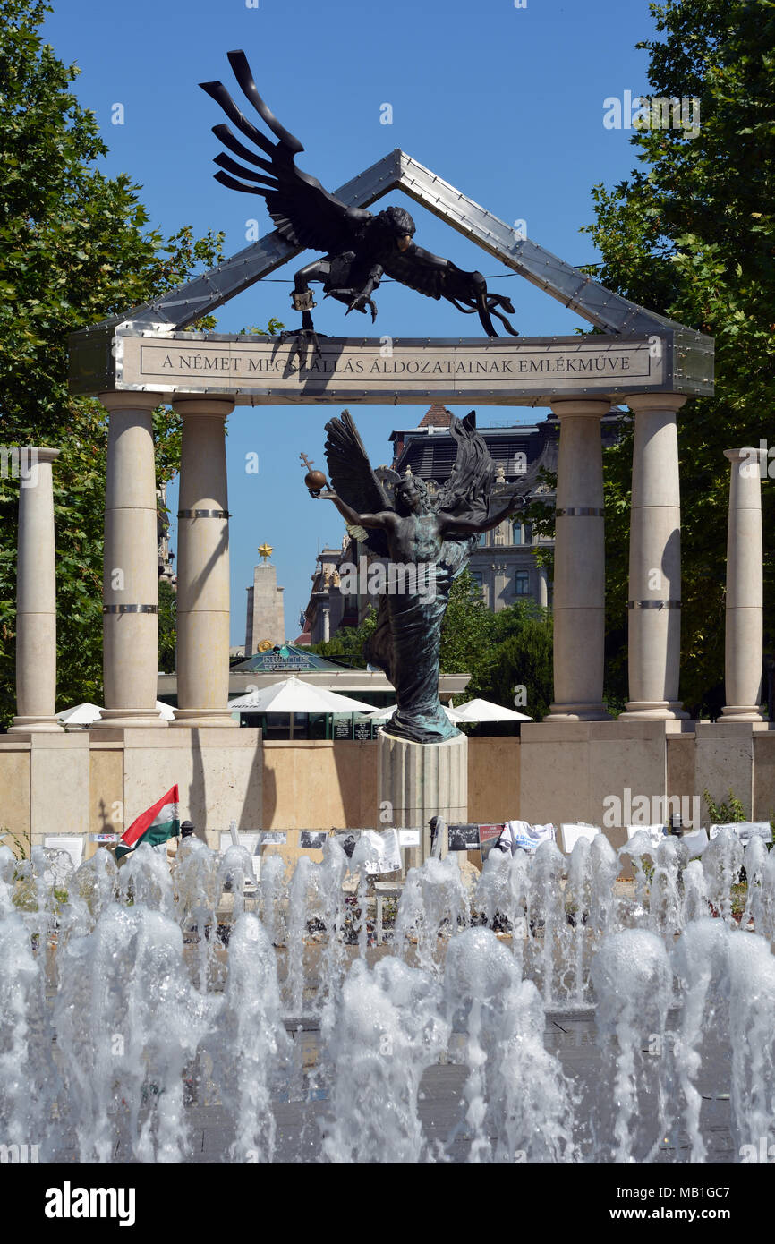 Memorial to the victims of the German occupation of Hungary in 1944 on ...