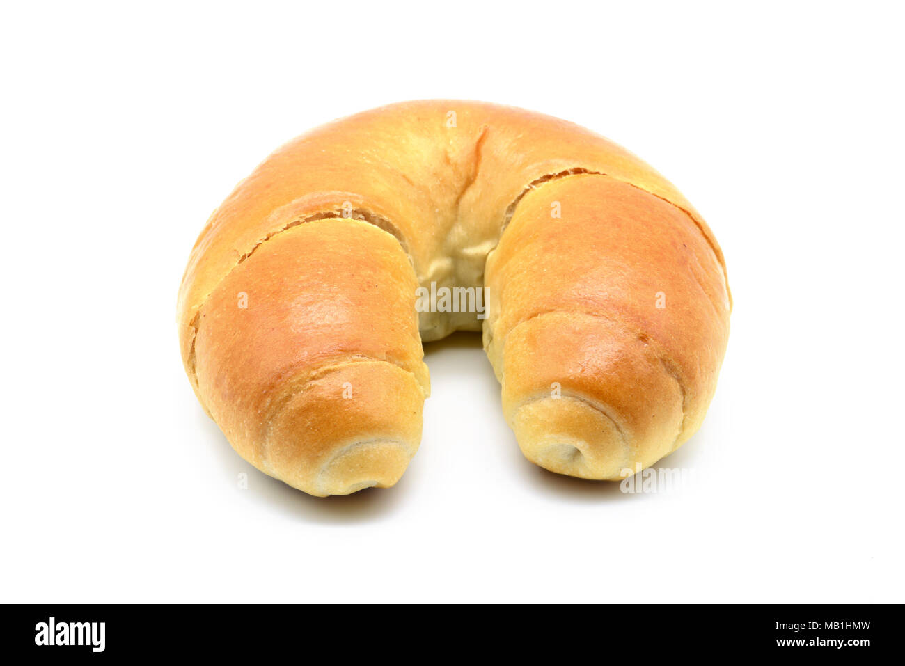 german butter croissant on white isolated background Stock Photo - Alamy