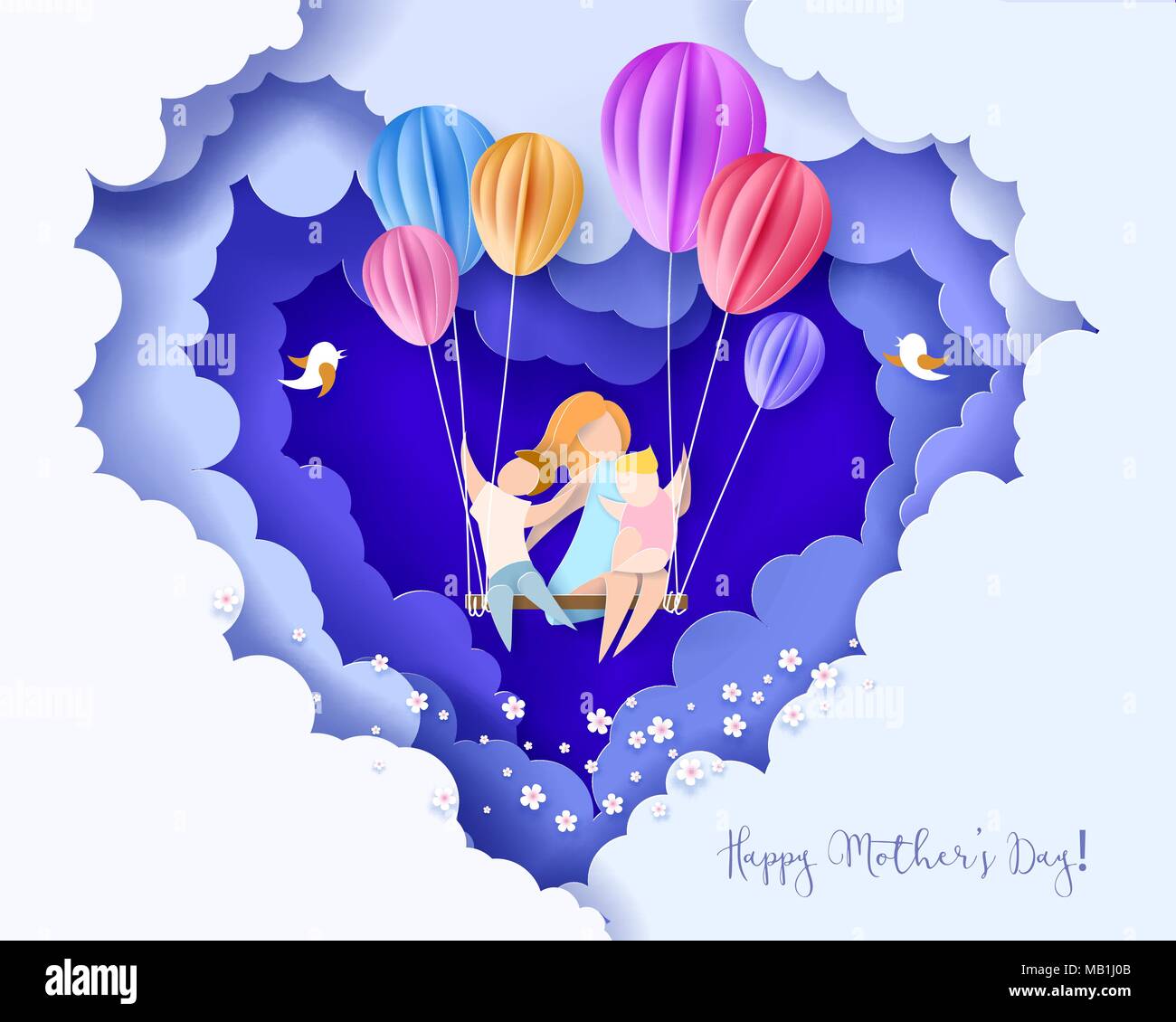 Family day happy child Stock Vector Images - Alamy