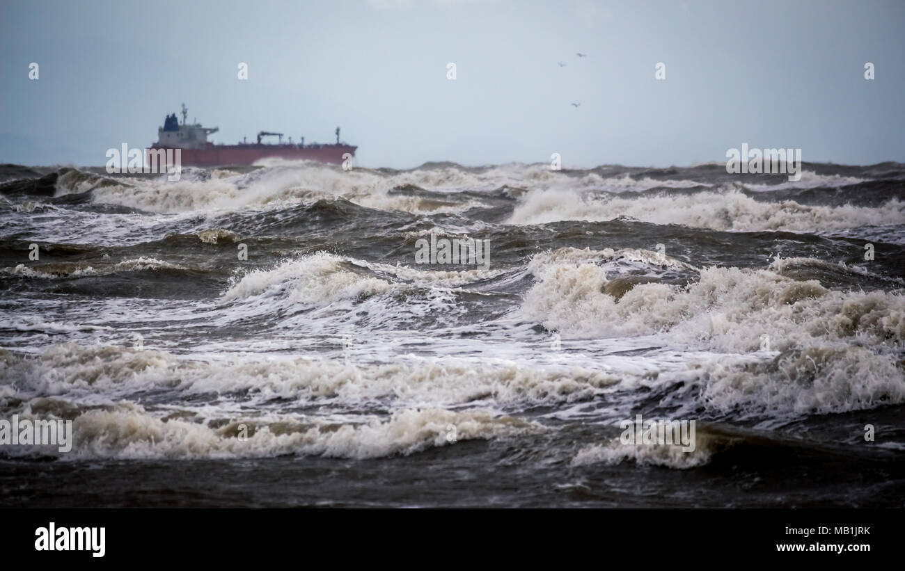 Tanker ship sea during storm hi-res stock photography and images - Alamy
