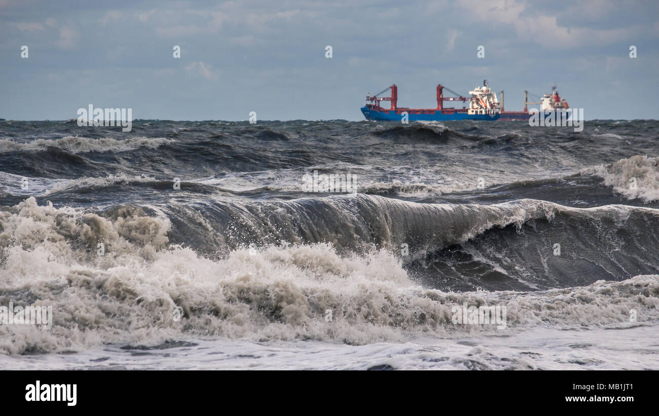 big sea wave on the black sea, Poti, Georgia Stock Photo - Alamy