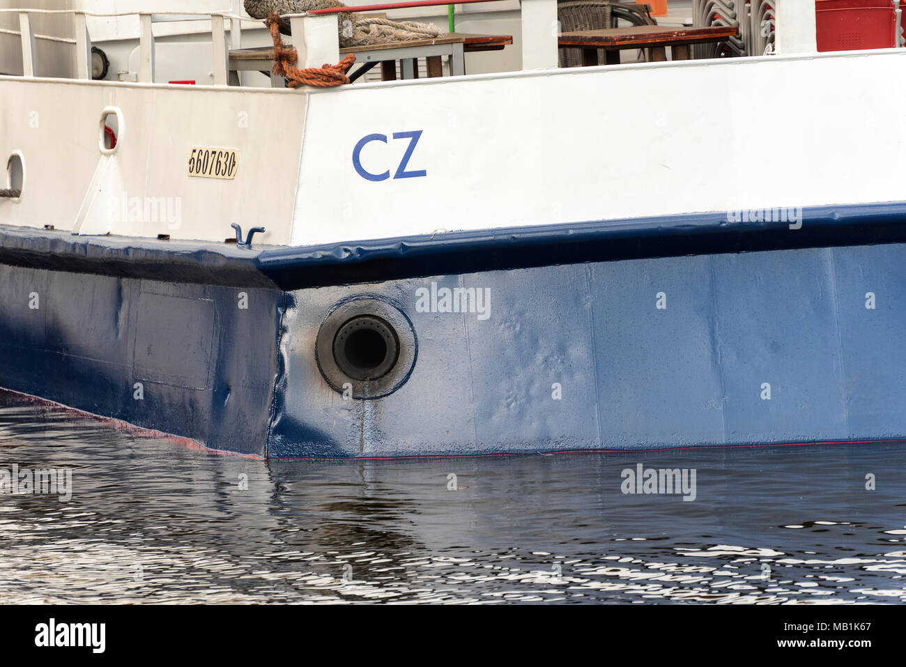 Ship diesel engine exhaust Stock Photo - Alamy