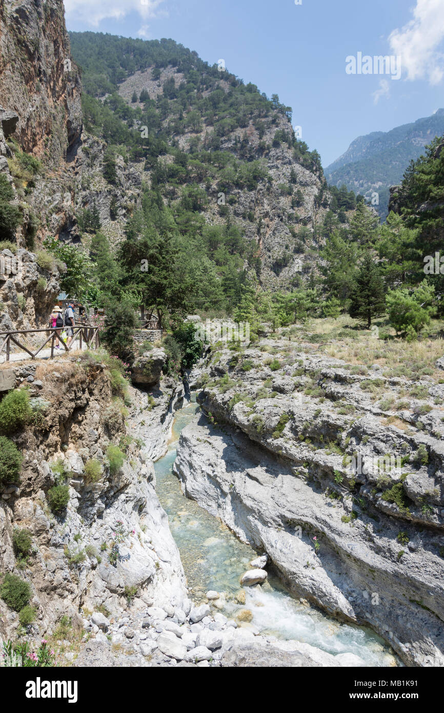River stream southern entrance to the samaria gorge agia roumeli hi-res ...