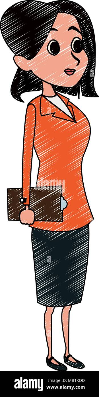 Executive woman cartoon scribble Stock Vector Image & Art - Alamy