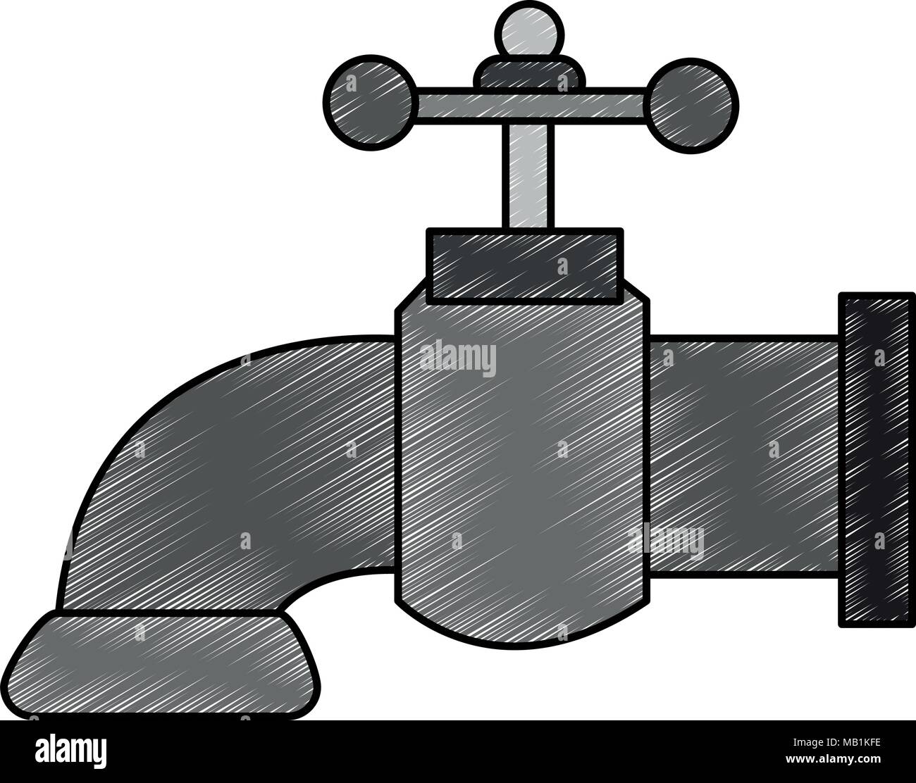 Water faucet symbol scribble Stock Vector Image & Art - Alamy