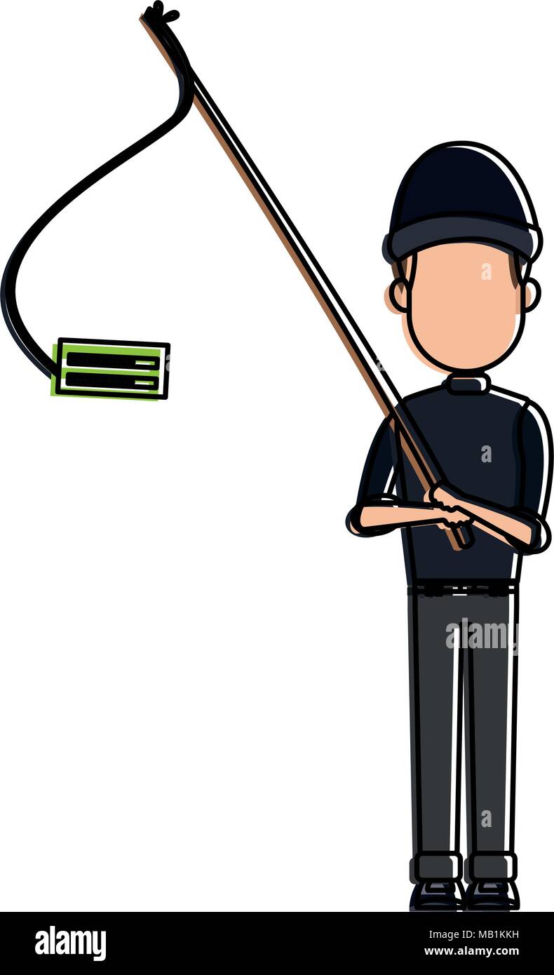 Hacker with fishing rod Stock Vector Image & Art - Alamy
