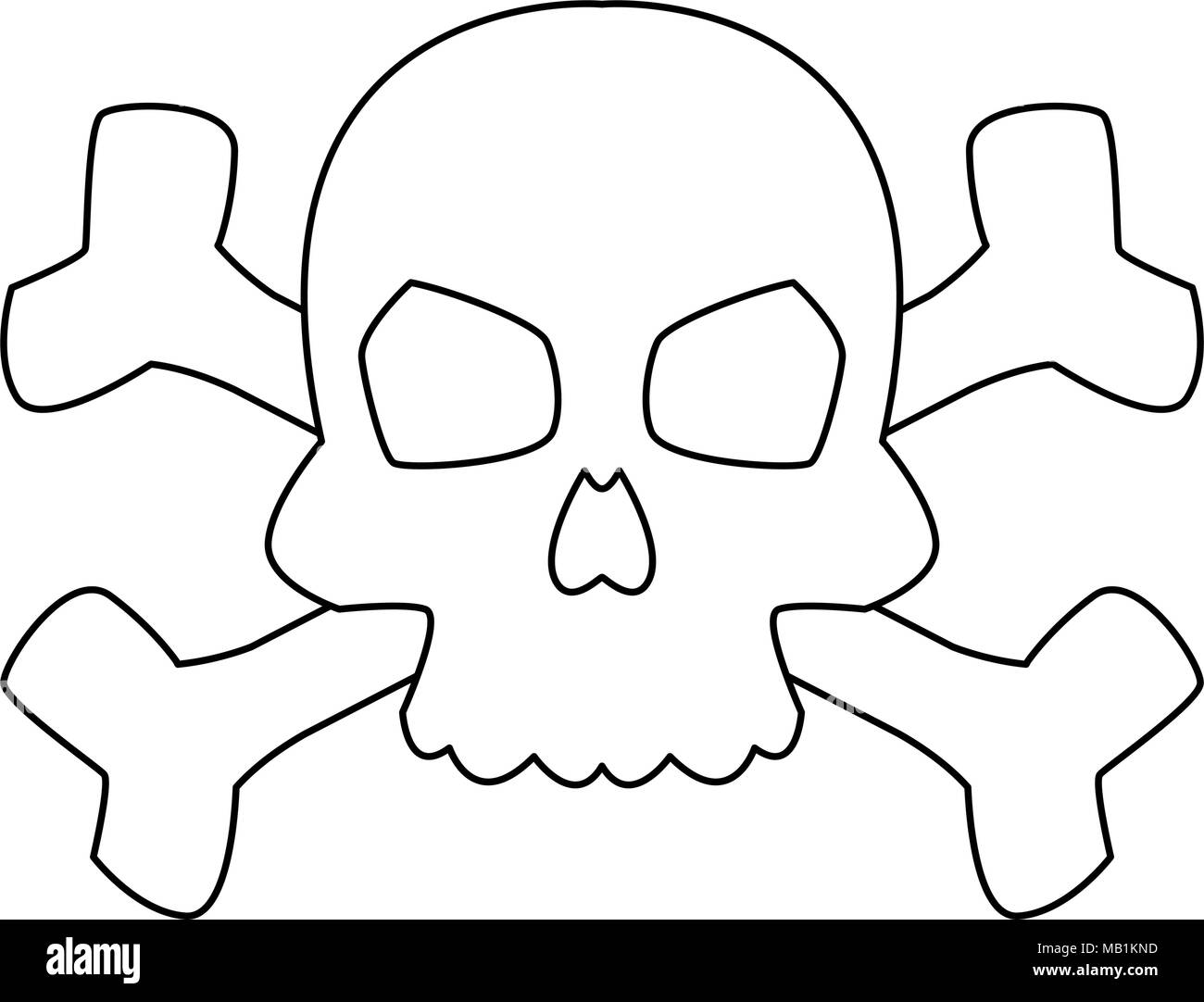Skull with bones symbol Stock Vector Image & Art - Alamy