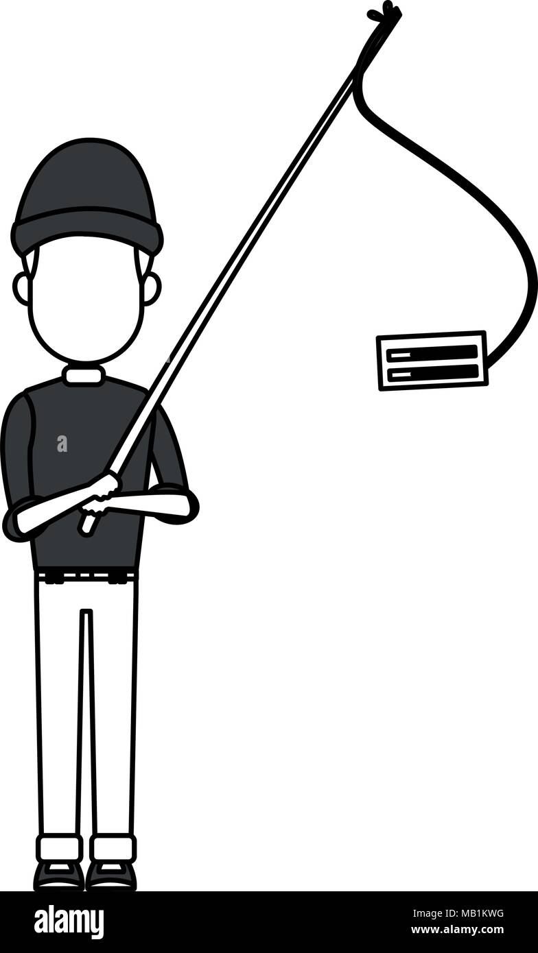 Hacker with fishing rods Stock Vector Image & Art - Alamy