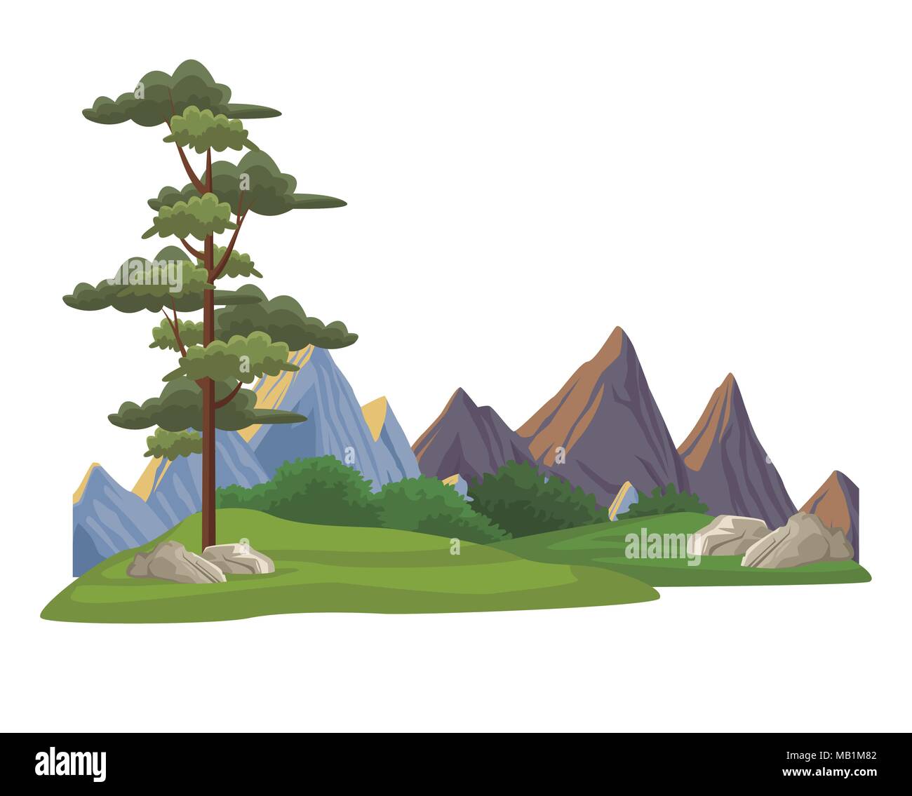 Isolated nature landscape Stock Vector Image & Art - Alamy