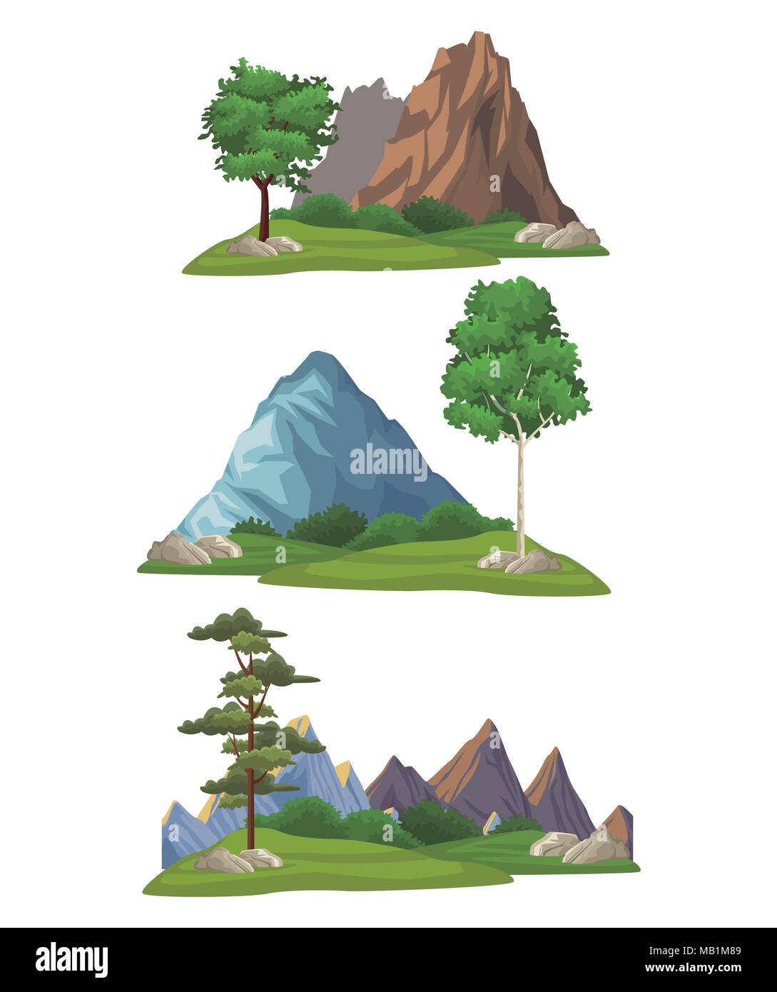 Set of landscapes Stock Vector Image & Art - Alamy