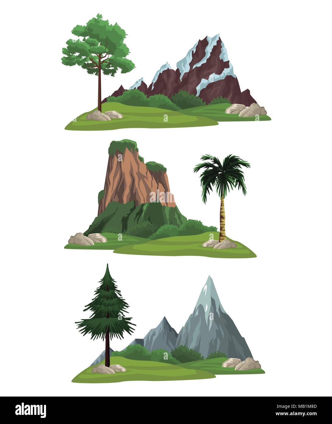 Set of landscapes Stock Vector Image & Art - Alamy