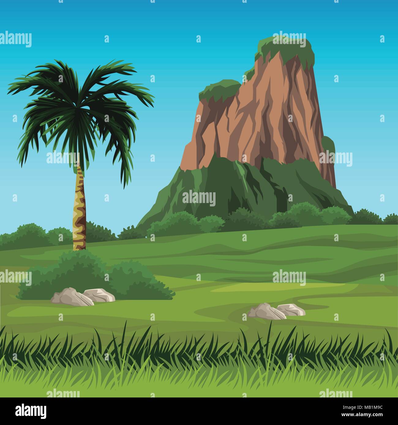 Beautiful nature landscape Stock Vector Image & Art - Alamy