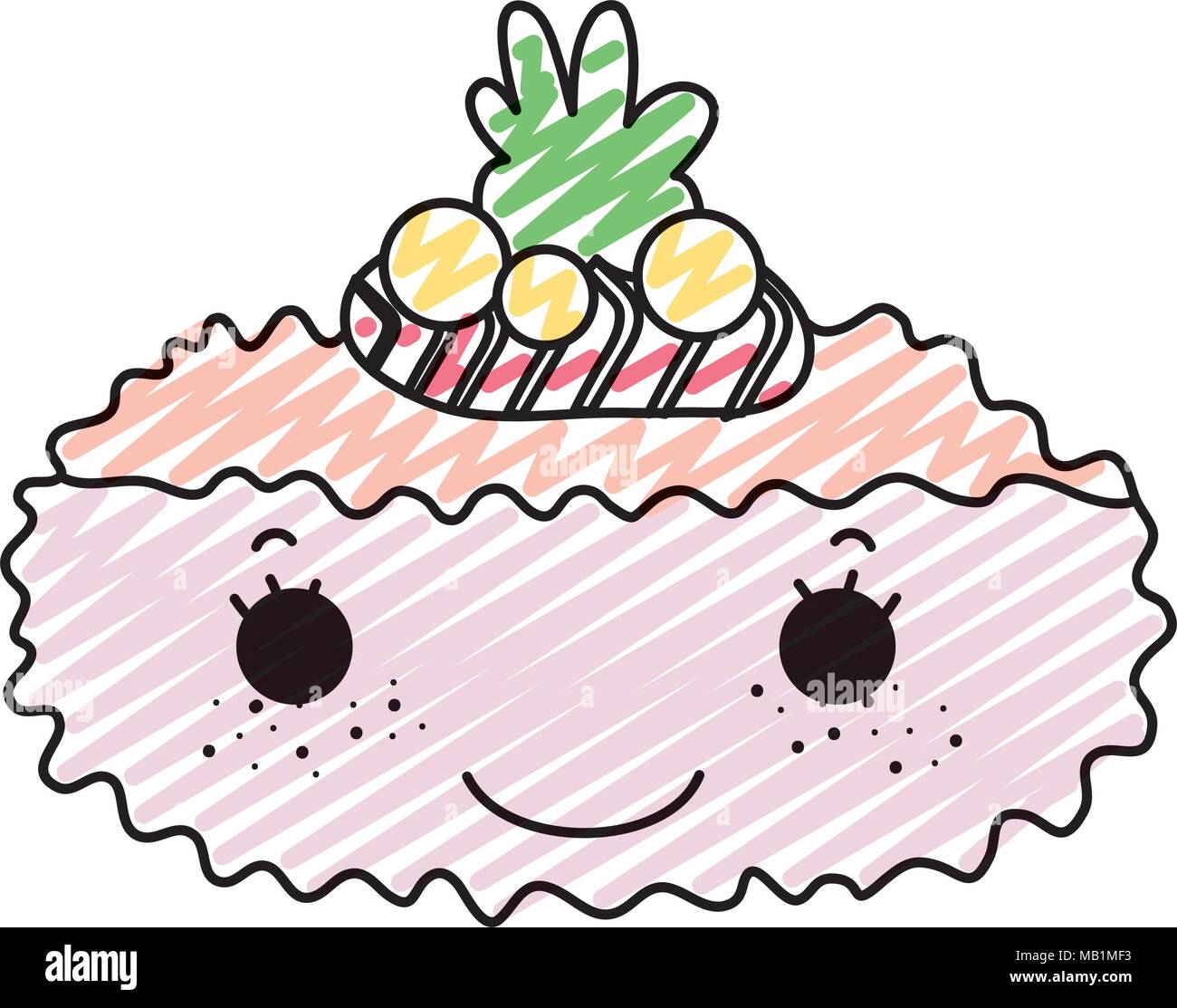 doodle kawaii nigiri nice japanese food Stock Vector Image & Art - Alamy