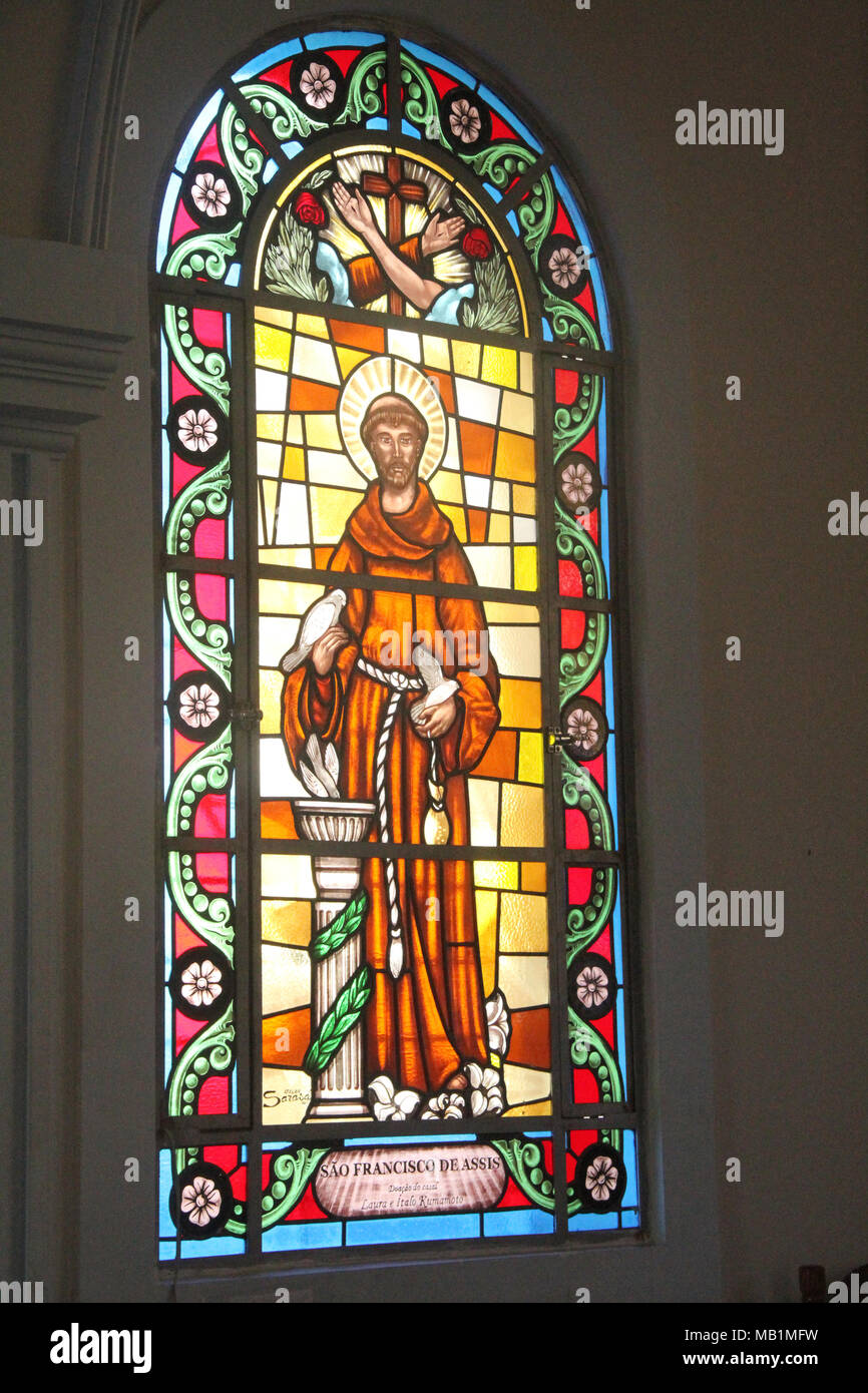 Stained glass, Friar, Religious, Catholicism, Guarabira, Paraiba ...