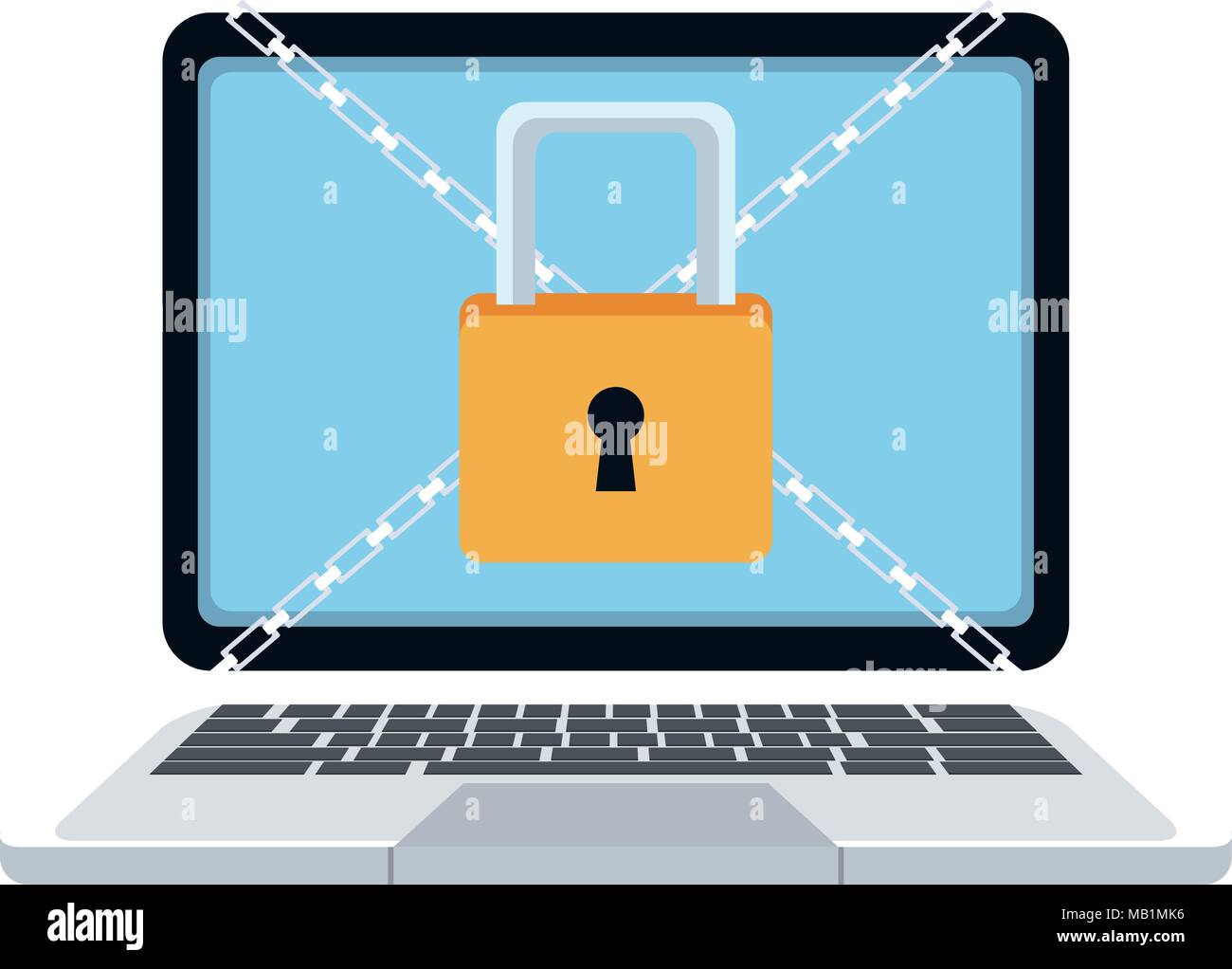 Secure laptop symbol Stock Vector Image & Art - Alamy