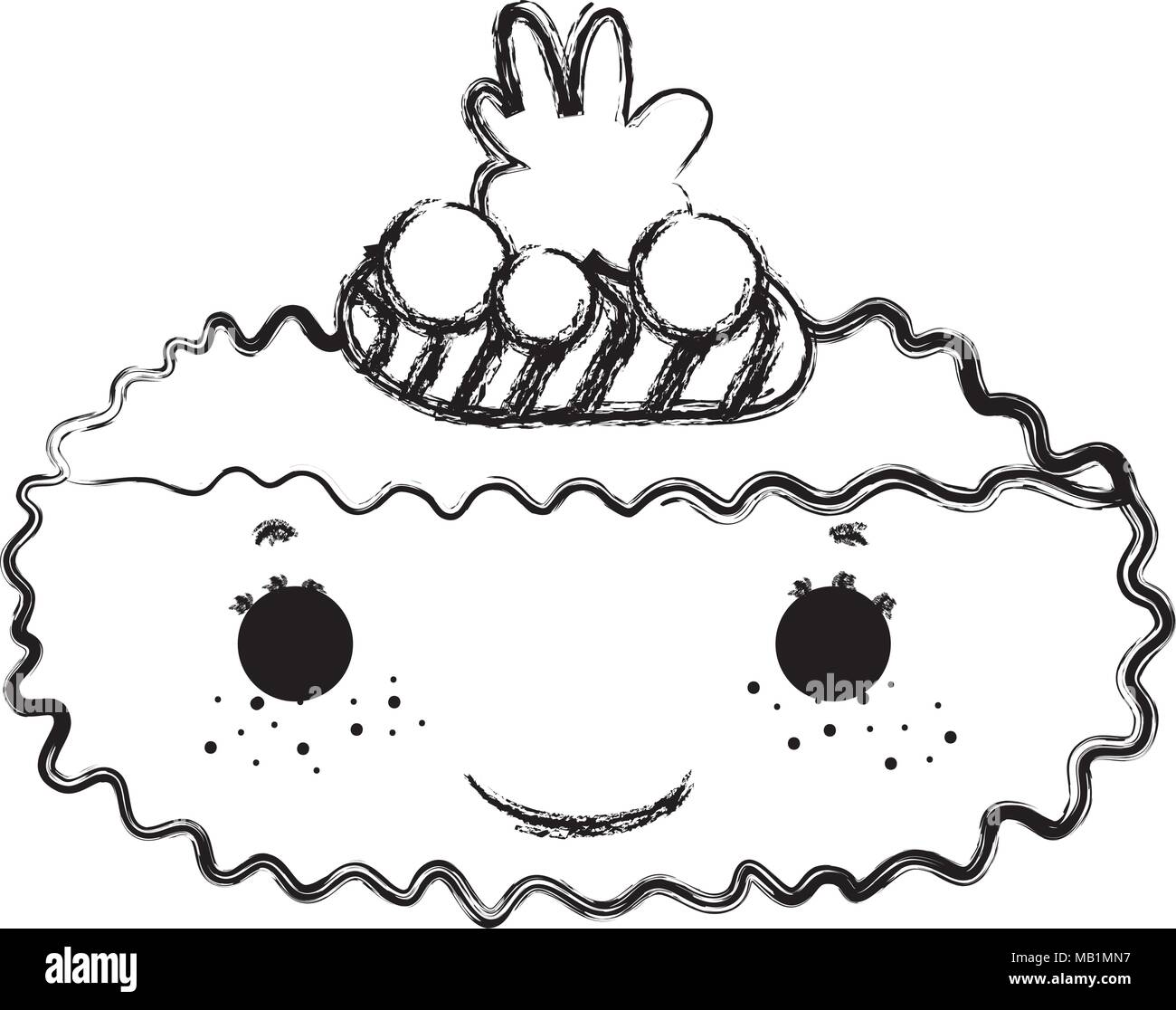 grunge kawaii nigiri nice japanese food Stock Vector Image & Art - Alamy