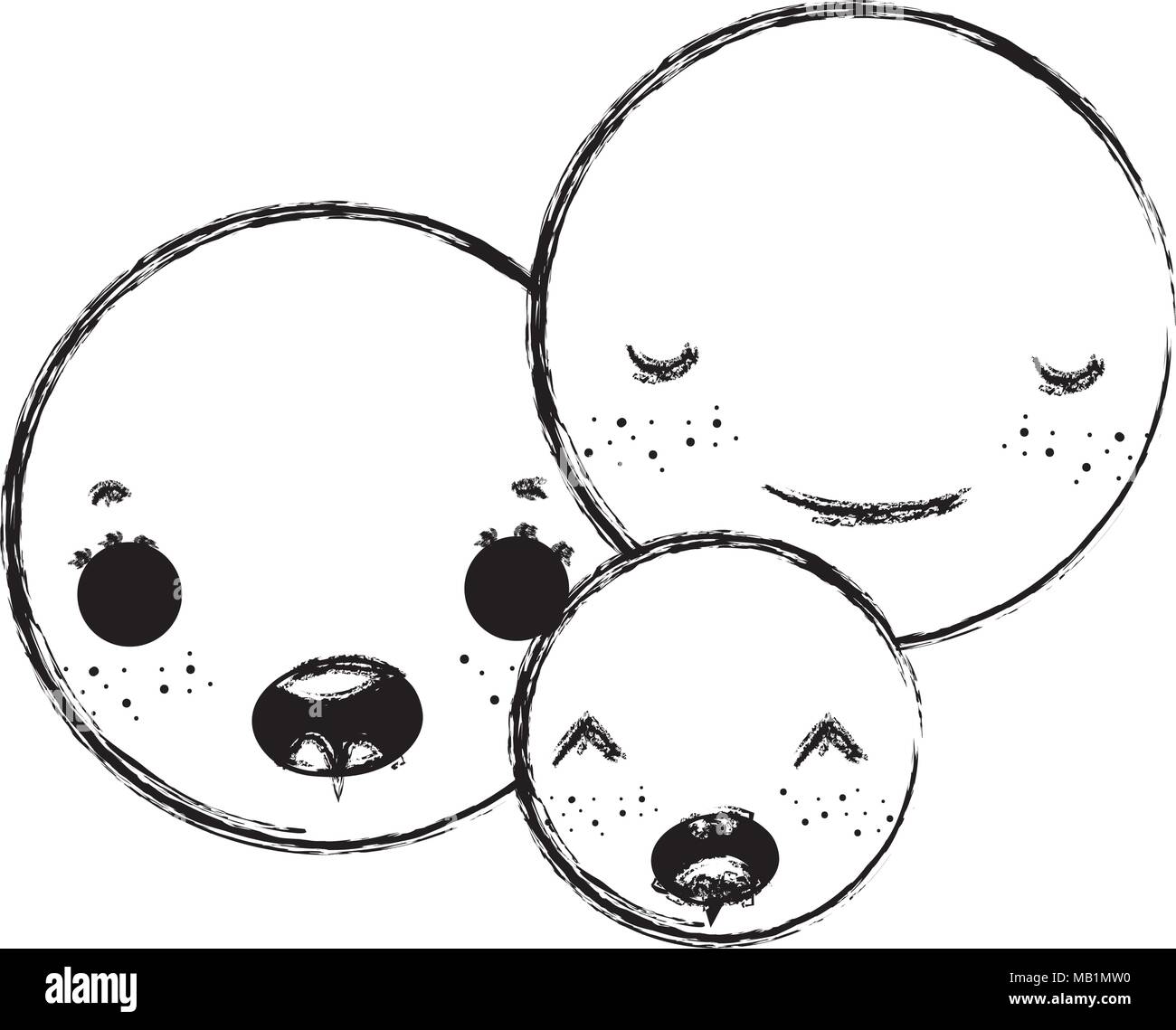 grunge kawaii cute peas organic vegetable Stock Vector Image & Art - Alamy