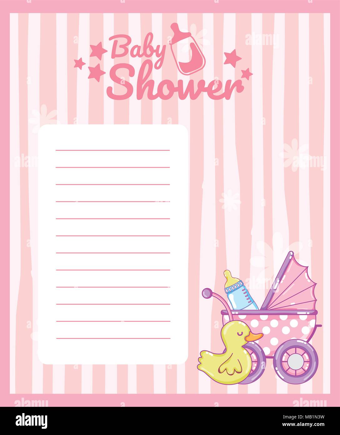 Baby shower blank note card Stock Vector Image & Art - Alamy