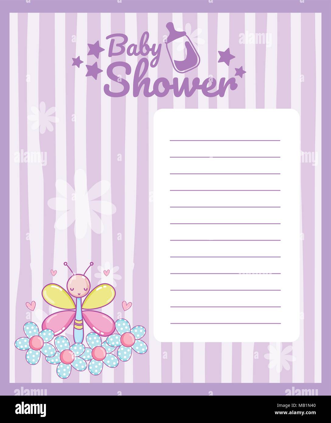 Baby shower blank note card Stock Vector Image & Art - Alamy