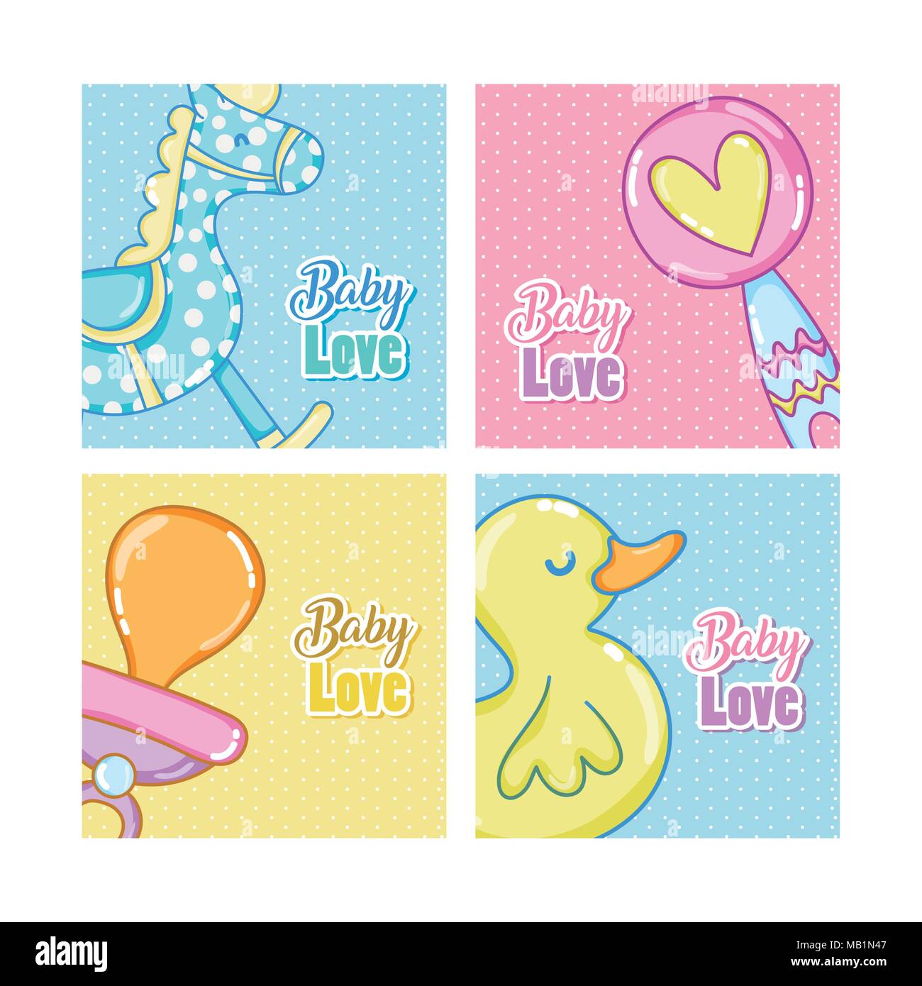 Baby love cartoons cards Stock Vector Image & Art - Alamy