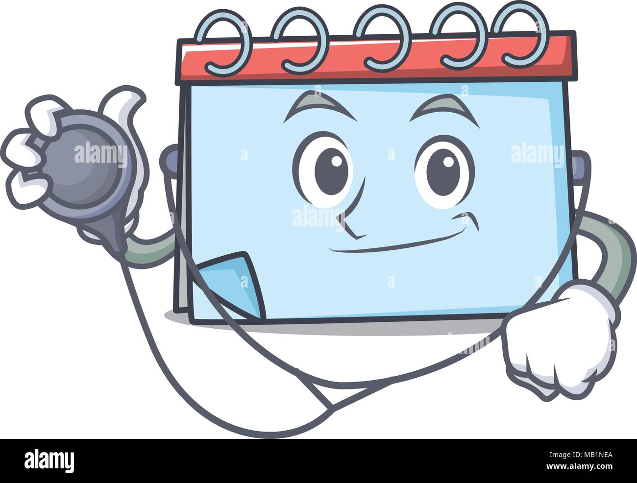 Doctor calendar character cartoon style Stock Vector Image & Art - Alamy