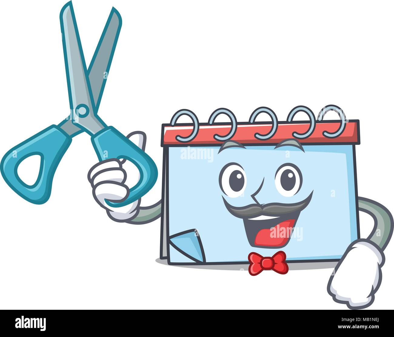Barber calendar character cartoon style Stock Vector Image & Art - Alamy