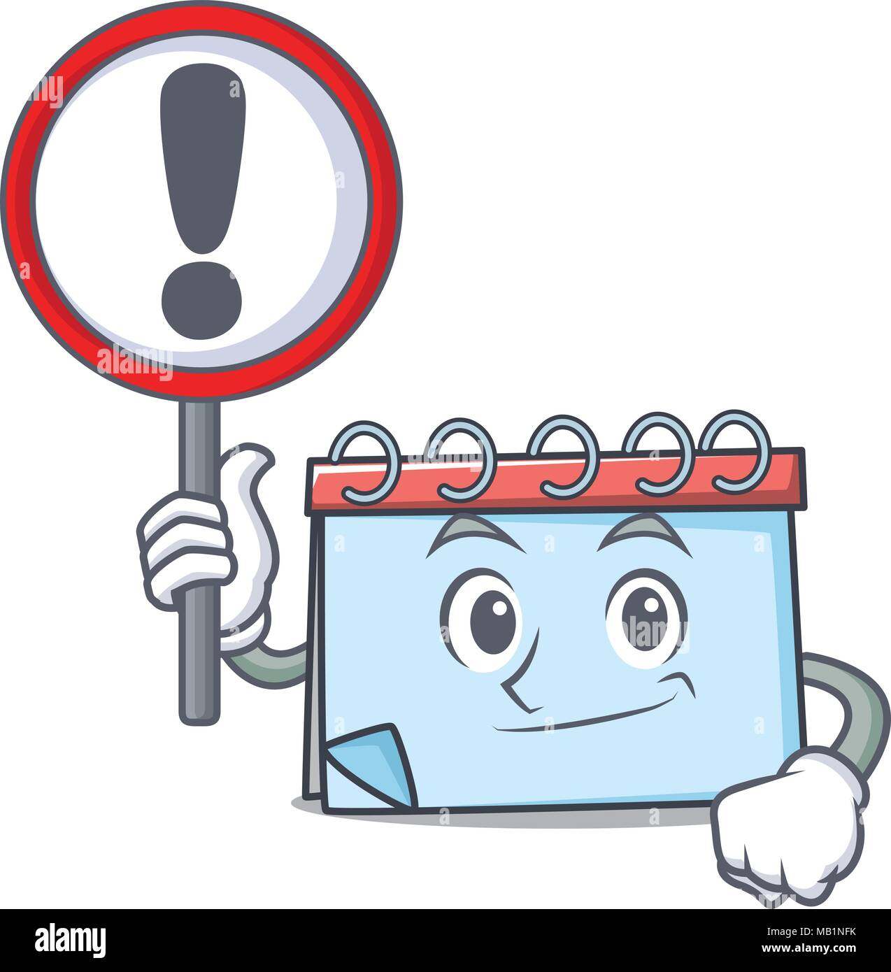 With sign calendar character cartoon style Stock Vector Image & Art - Alamy