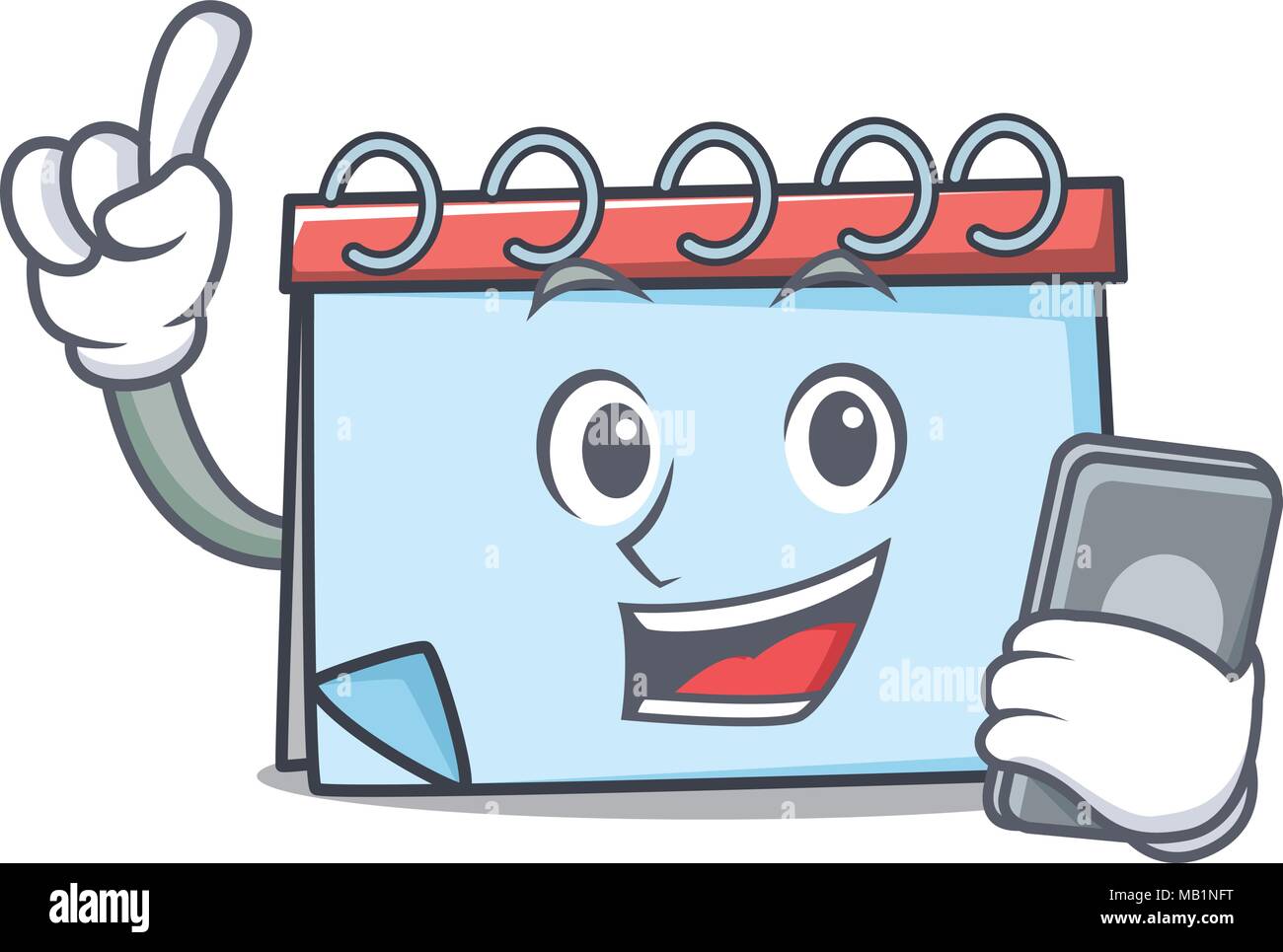 With phone calendar character cartoon style Stock Vector Image & Art ...