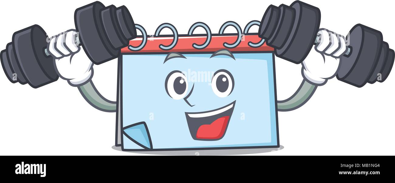 Fitness calendar character cartoon style Stock Vector Image & Art - Alamy