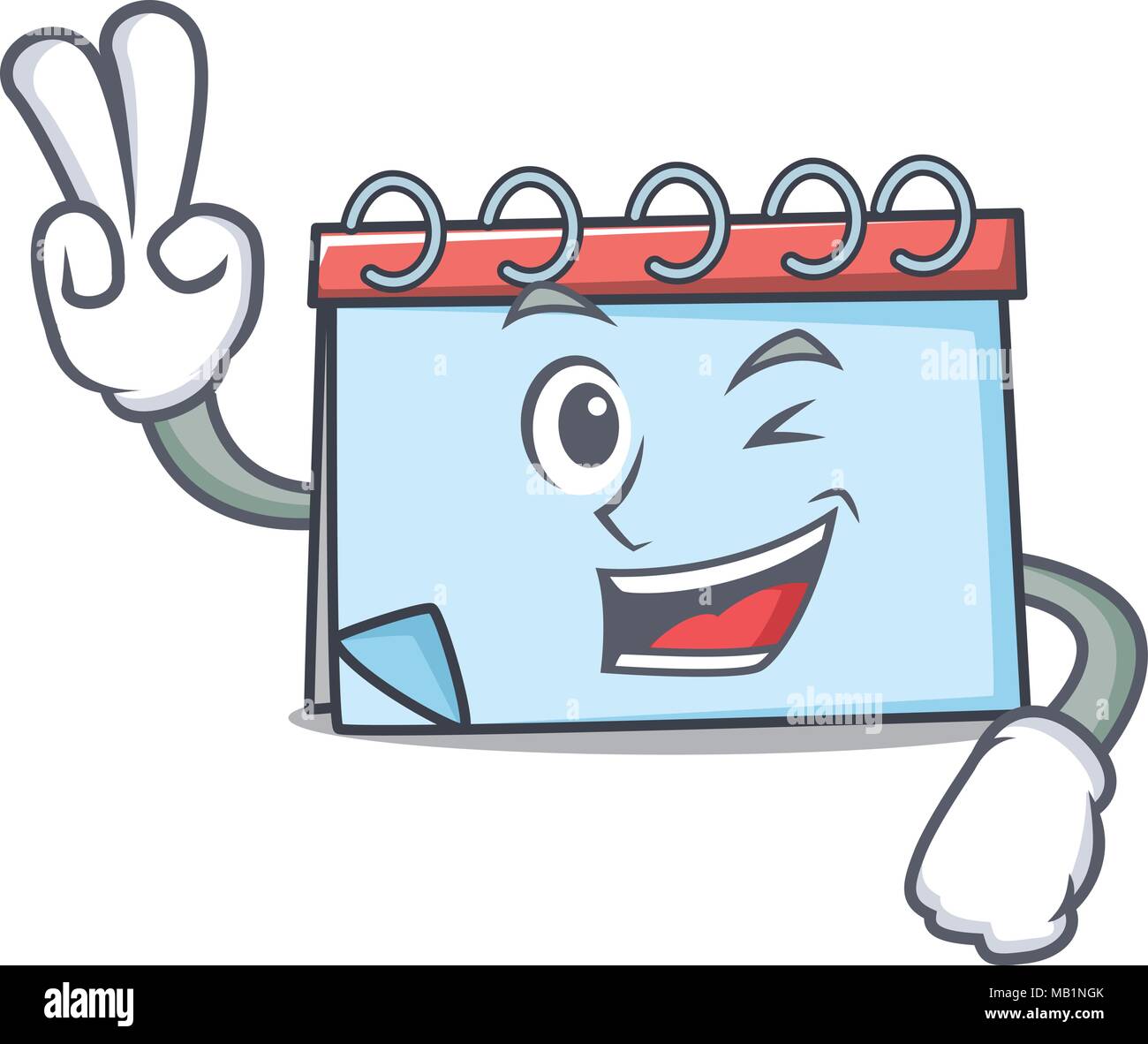 Two finger calendar character cartoon style Stock Vector Image & Art ...