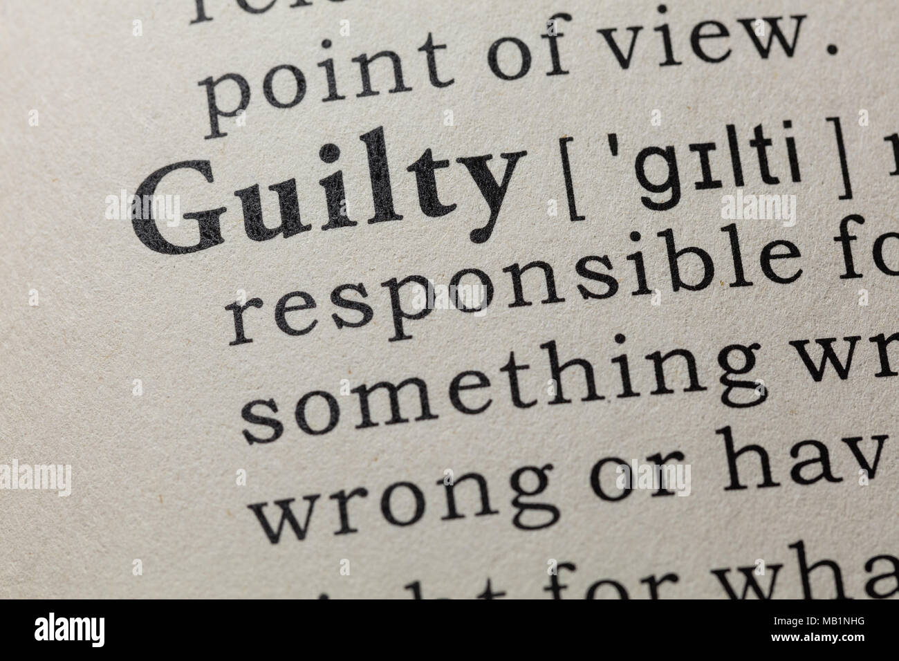 Guilty word hi-res stock photography and images - Alamy