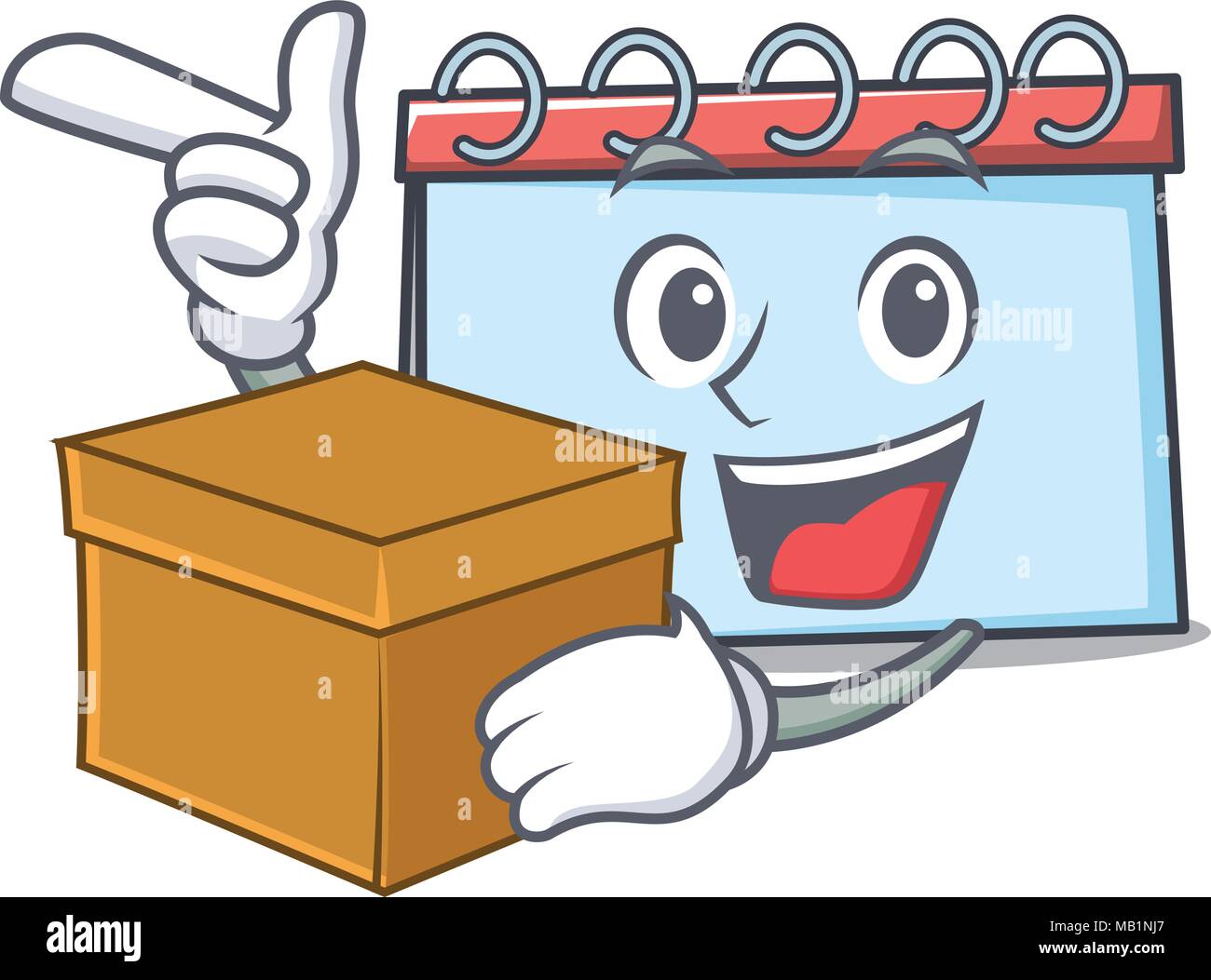 Box calendar character cartoon style Stock Vector Image & Art - Alamy