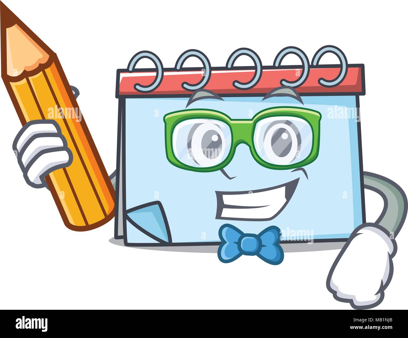 Student calendar character cartoon style Stock Vector Image & Art - Alamy
