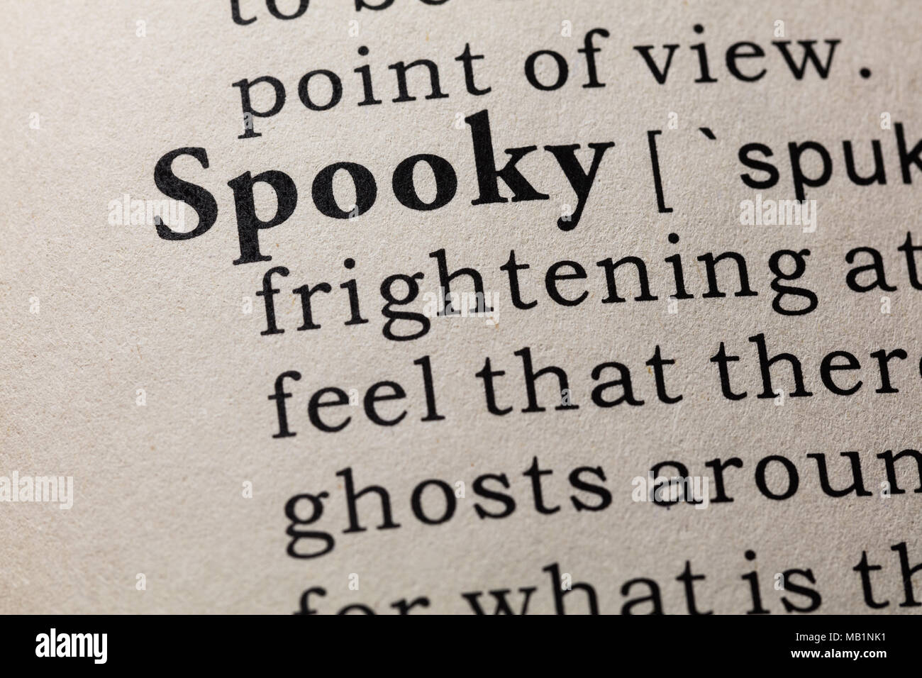 Fake Dictionary, Dictionary definition of the word spooky. including ...