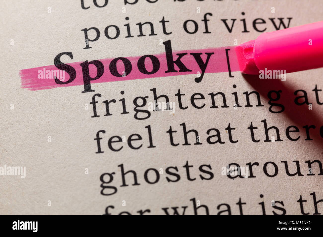 Fake Dictionary, Dictionary definition of the word spooky. including ...