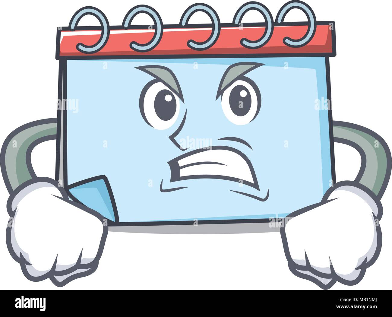 Angry calendar mascot cartoon style Stock Vector Image & Art - Alamy