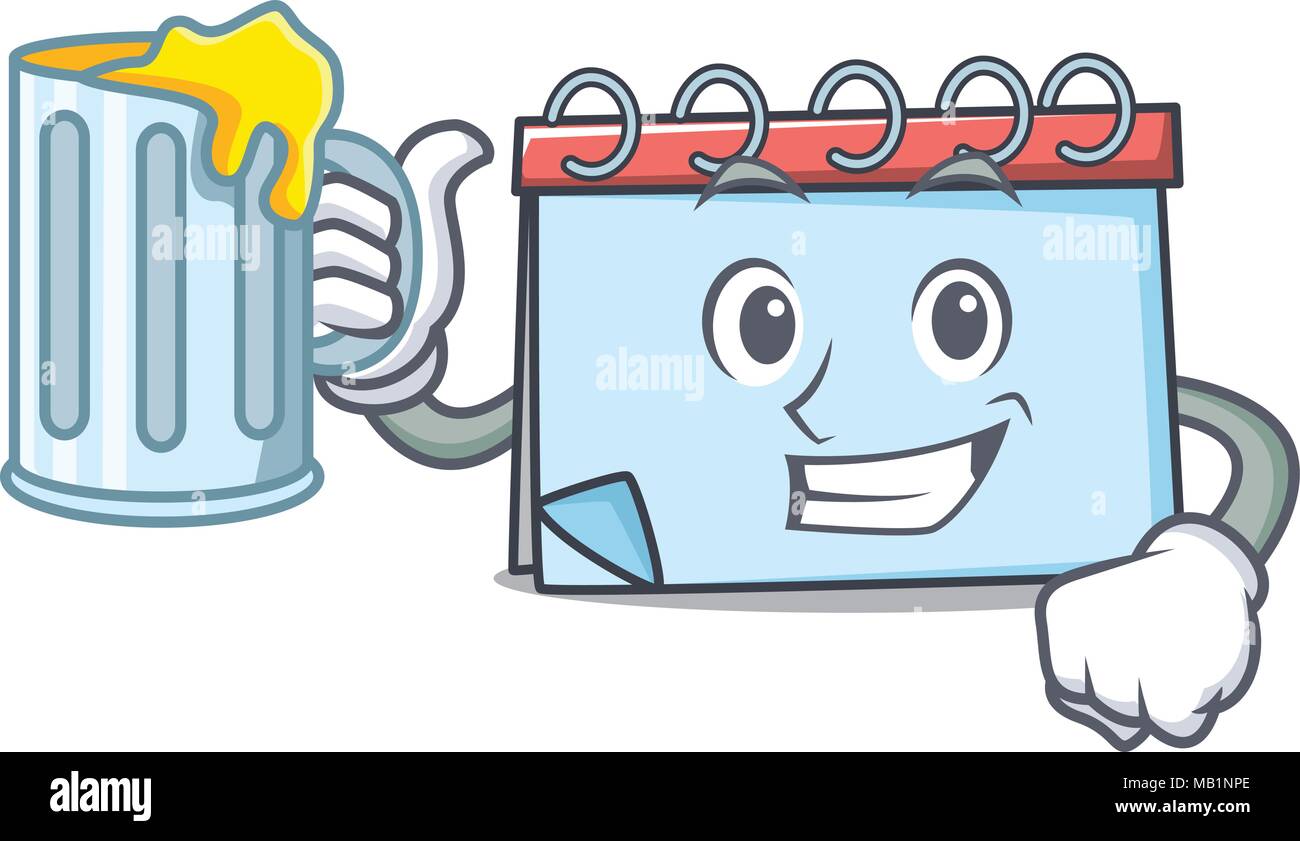 Juice calendar mascot cartoon style Stock Vector Image & Art - Alamy