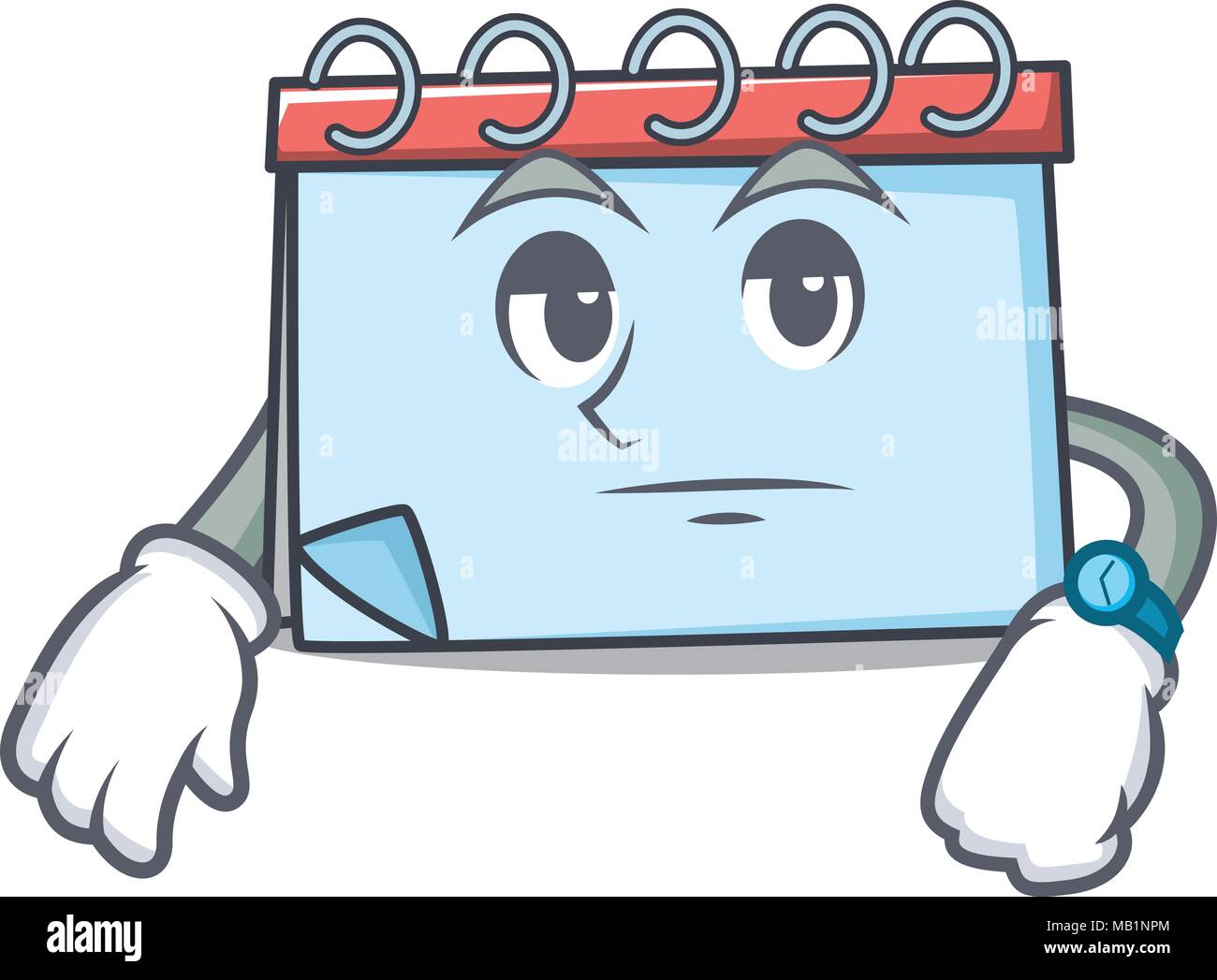 Waiting calendar mascot cartoon style Stock Vector Image & Art - Alamy