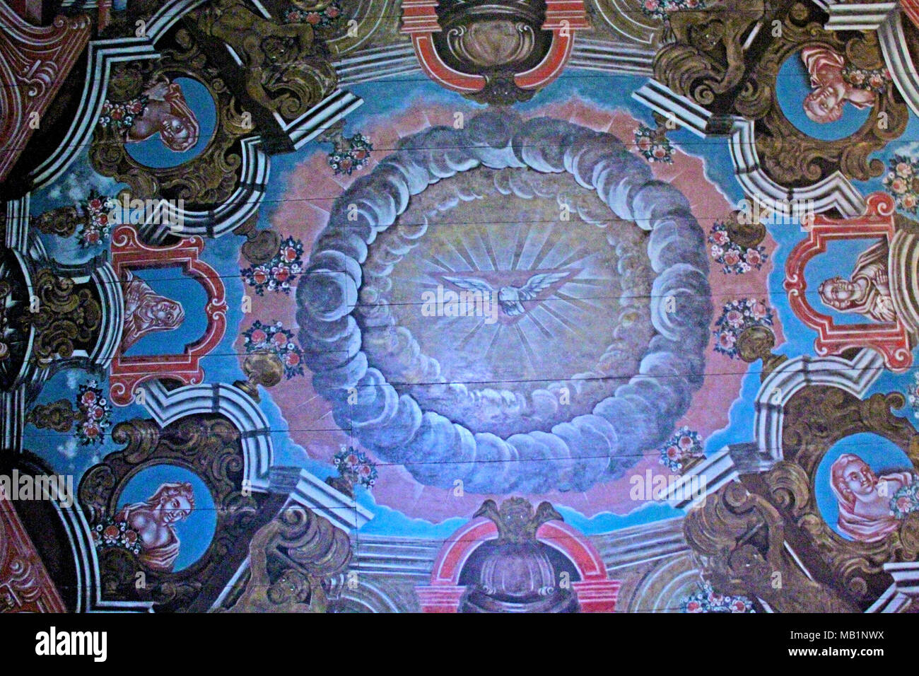 Glory of the Holy Spirit, detail of sacristy's ceiling, Conjunto ...