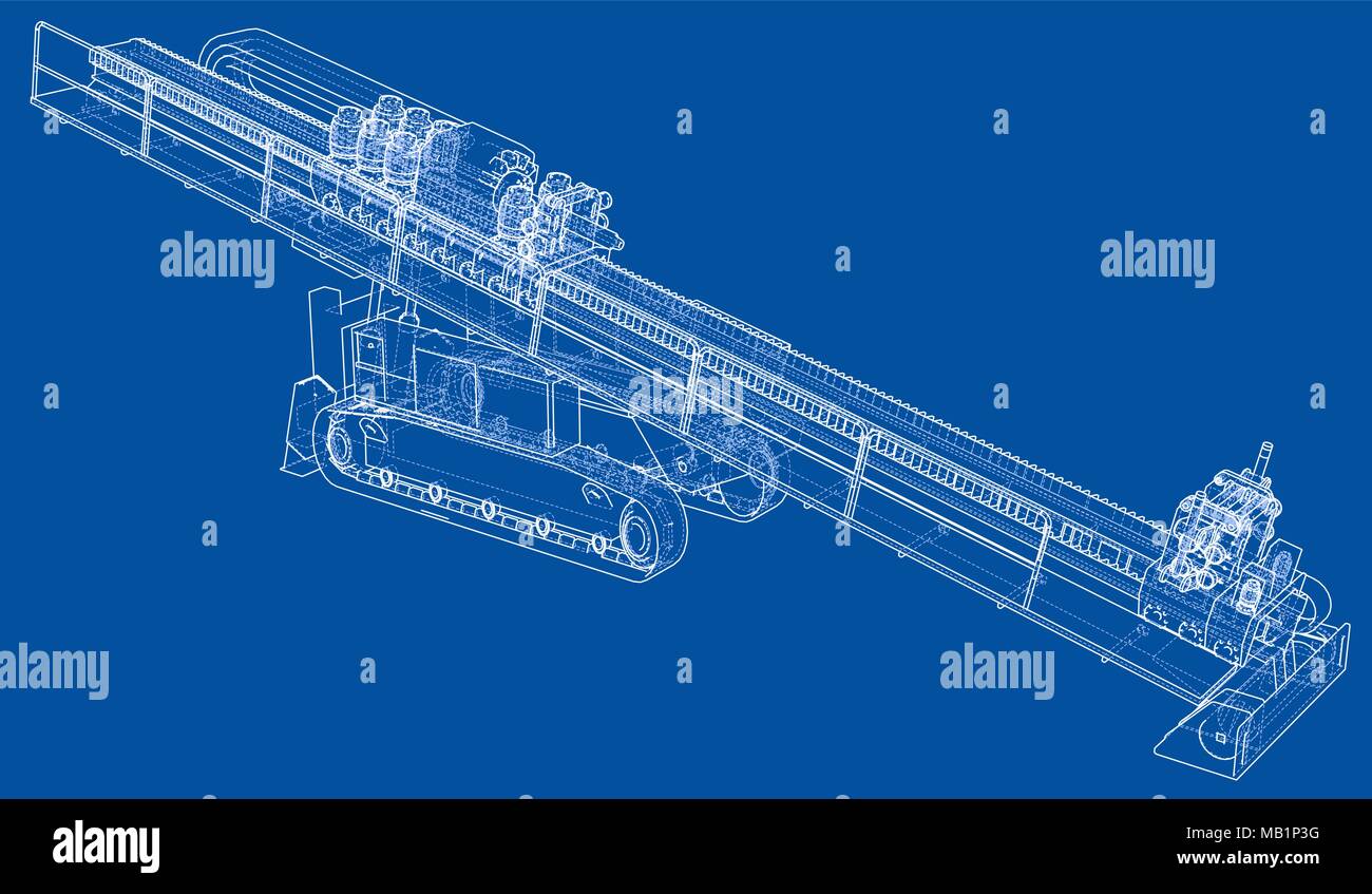 Horizontal directional drilling machine vector Stock Vector Image & Art ...