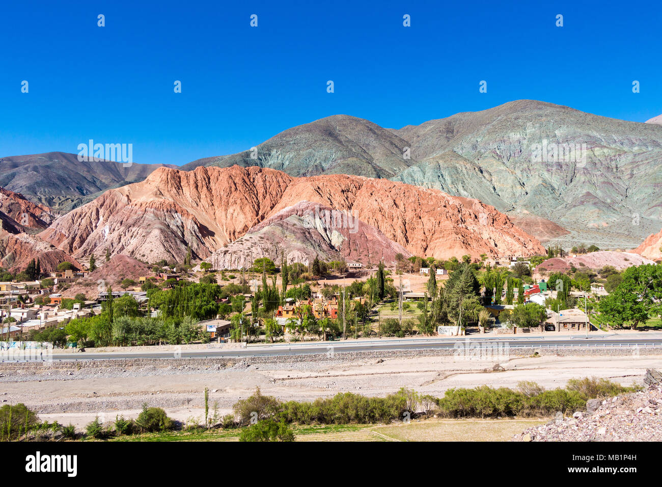 Purmamarca, village in the Quebrada de Humahuaca at the foot of the ...