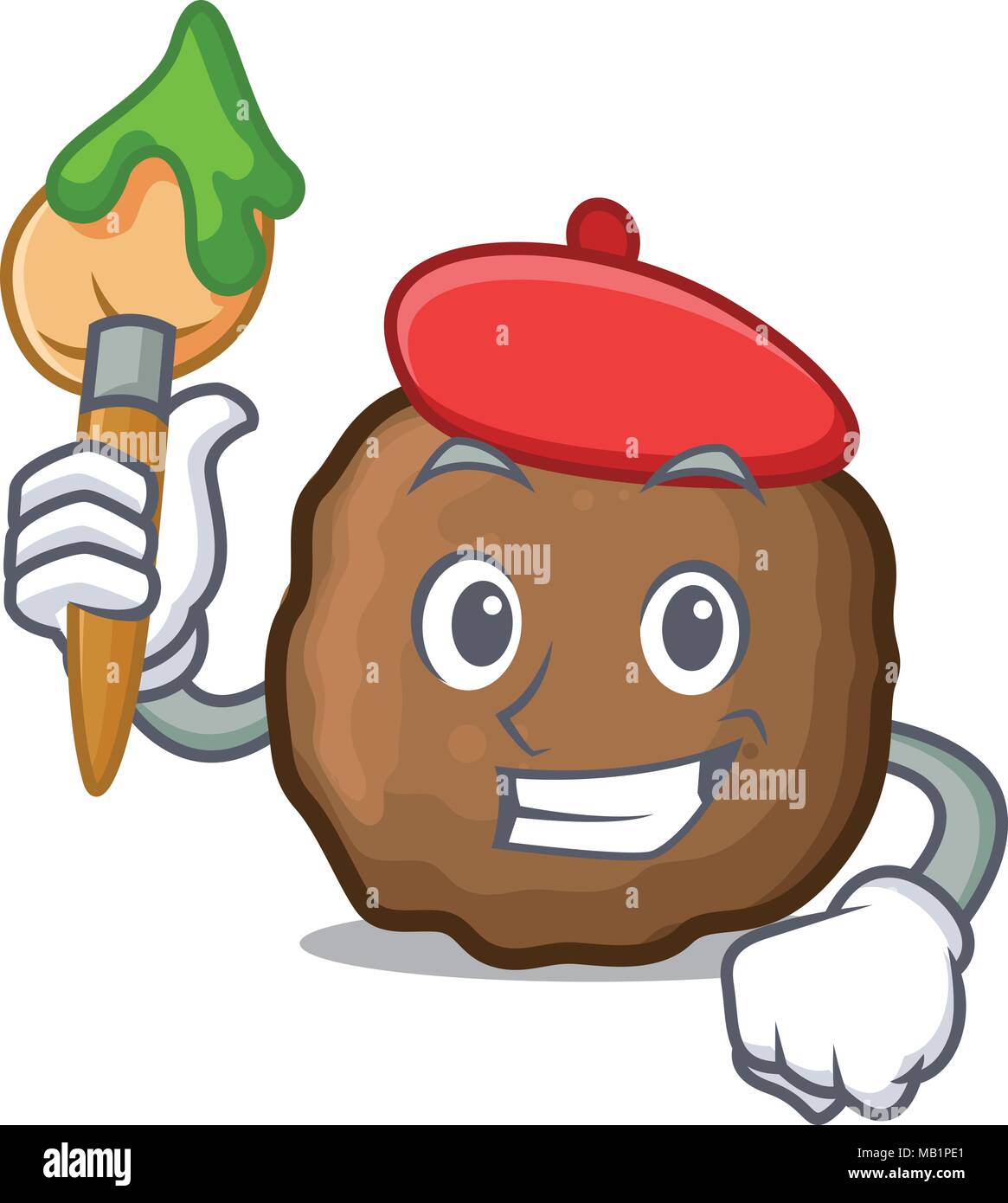 Artist meatball character cartoon style Stock Vector Image & Art - Alamy