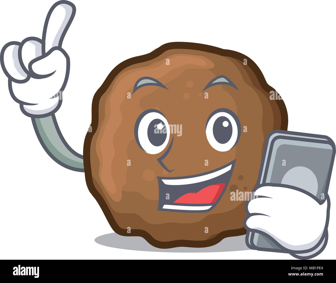 With phone meatball character cartoon style Stock Vector Image & Art ...