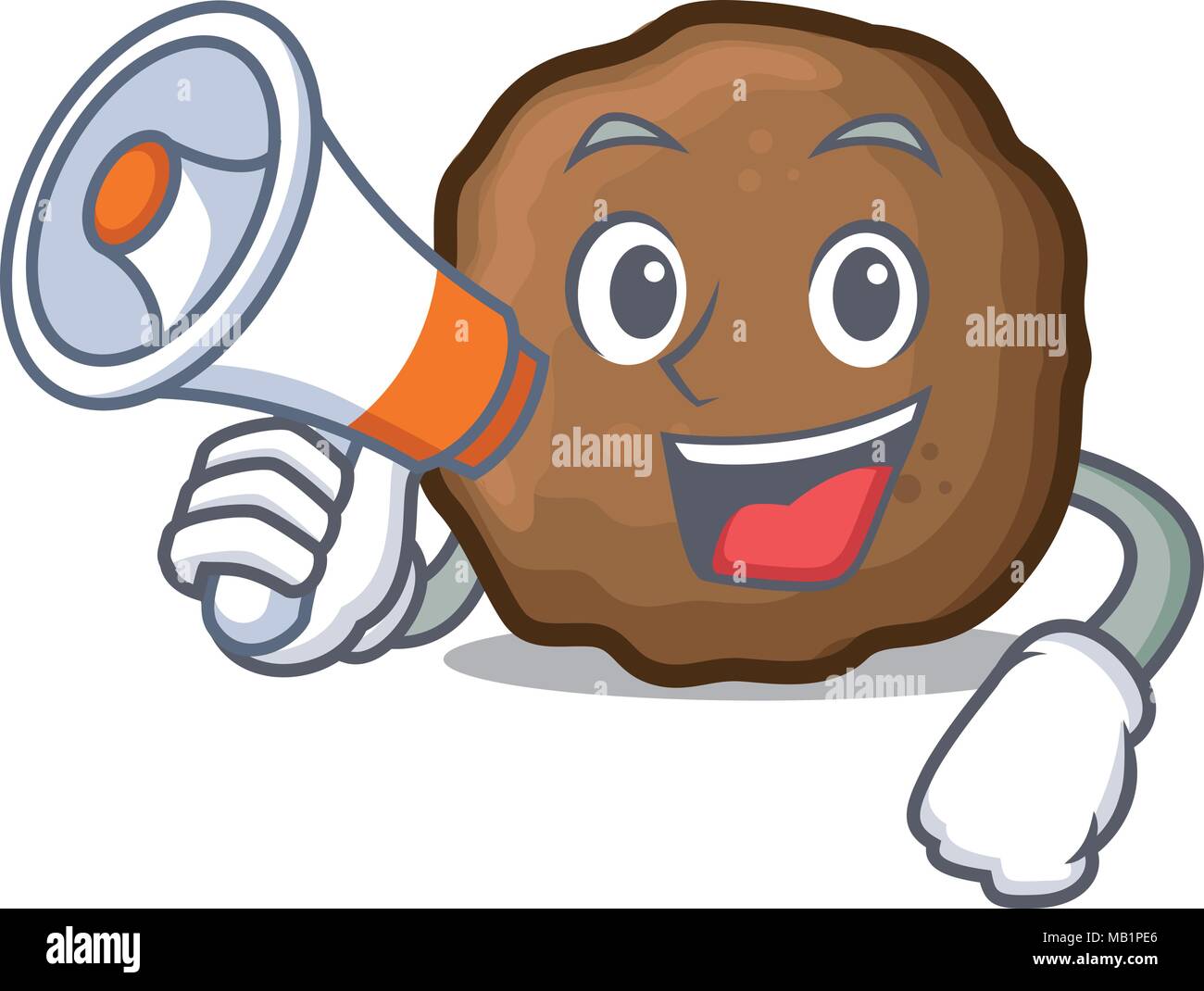 With megaphone meatball character cartoon style Stock Vector Image ...