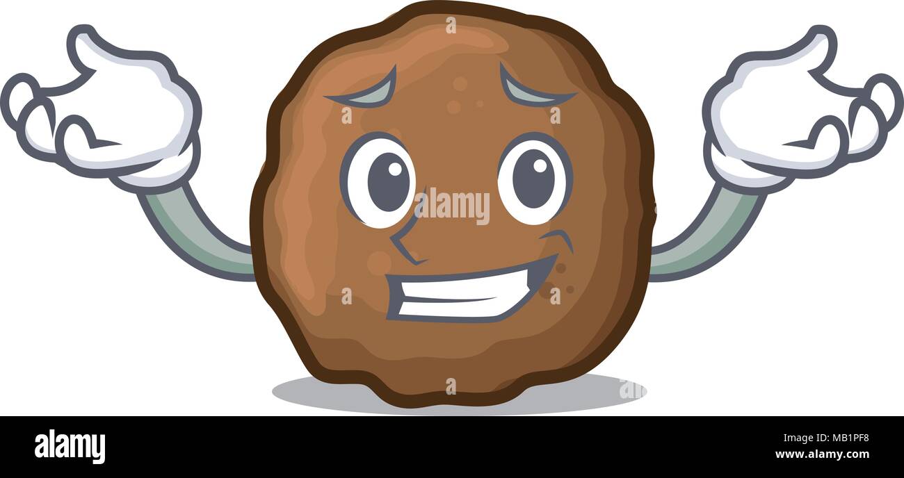 Grinning meatball character cartoon style Stock Vector Image & Art - Alamy